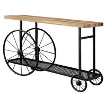 Weston Home Caden Wood Scrollwork Sofa Table, Antique Black - Walmart.com