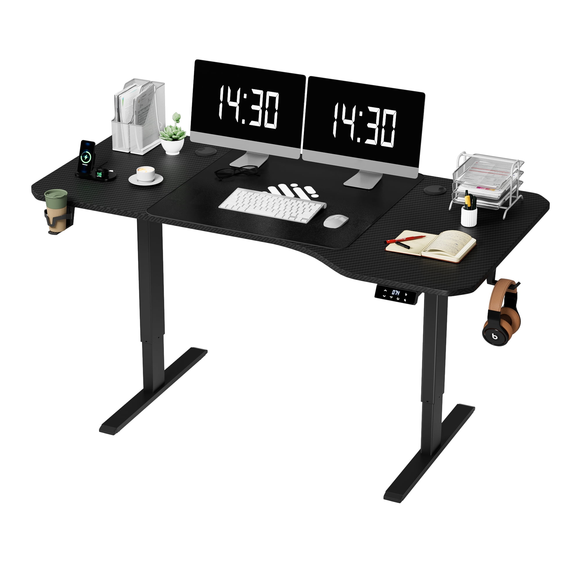 Vineego L-Shaped Electric Standing Desk 63" Height Adjustable Computer ...