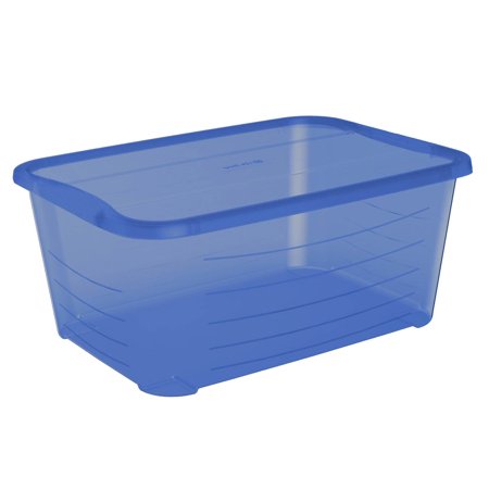 Life Story 5.5 Quart Rectangular Blue Plastic Protective Storage Tote ...
