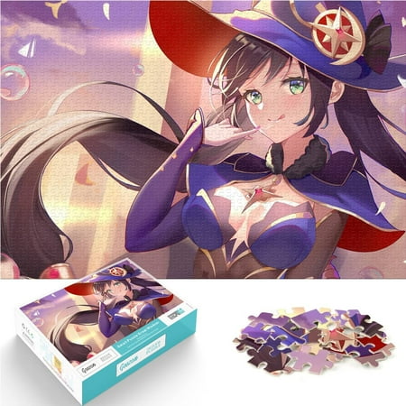 1000 Piece Circular Puzzle Brain Intelligence Challenge Diameter 26.5 inches Genshin Impact ...