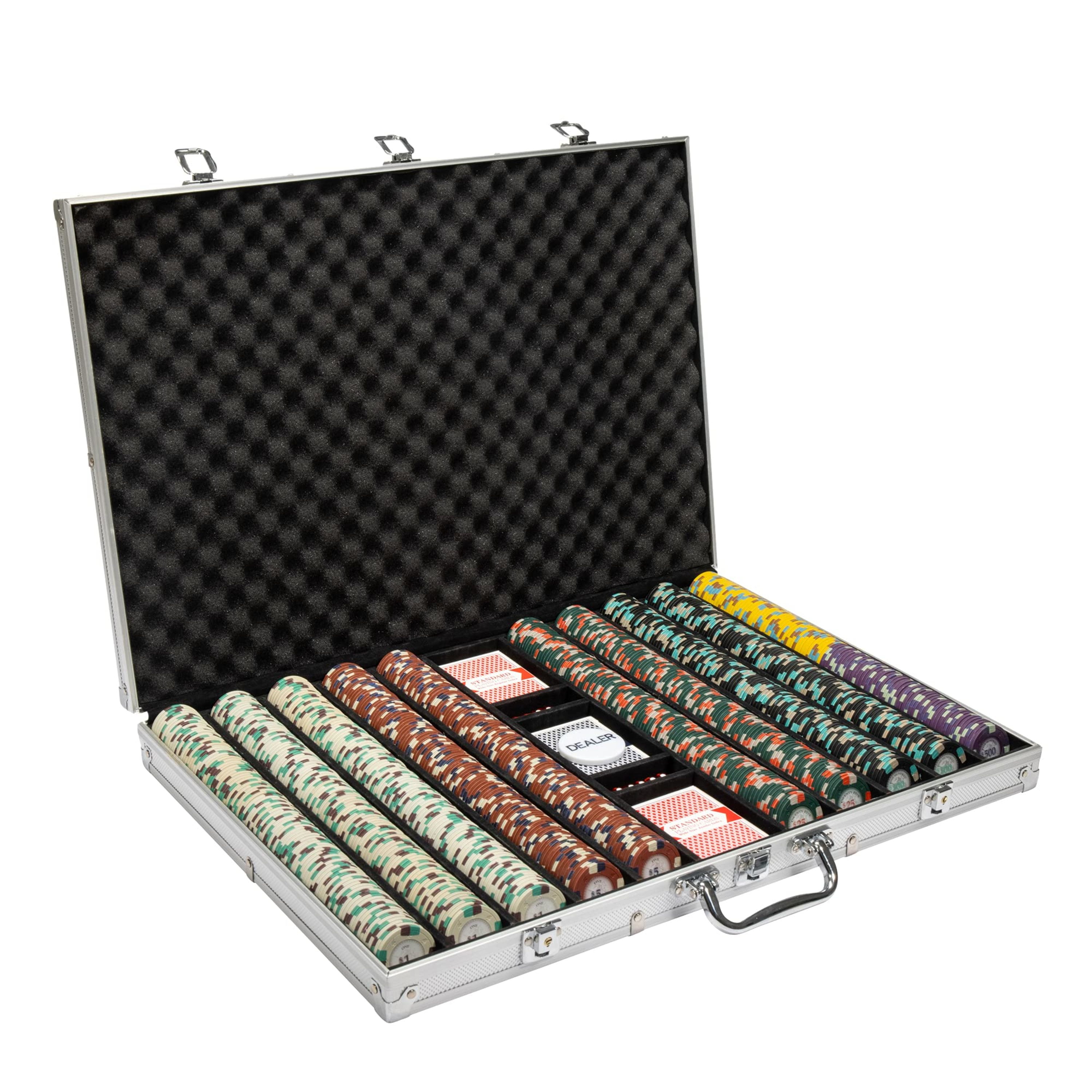 Brybelly 1000ct Claysmith Gaming Poker Knights Chip Set in Aluminum ...