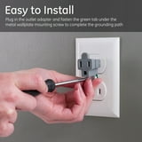 GE Polarized Grounding Outlet Adapter 2 Pack, Turn 2 Prong into 3-Prong ...