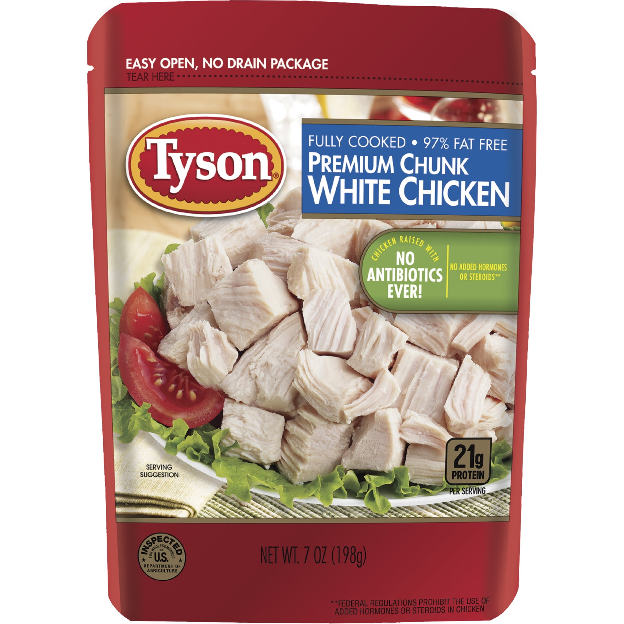 Tyson® Premium Chunk White Chicken Breast, 7 oz. - Walmart.com