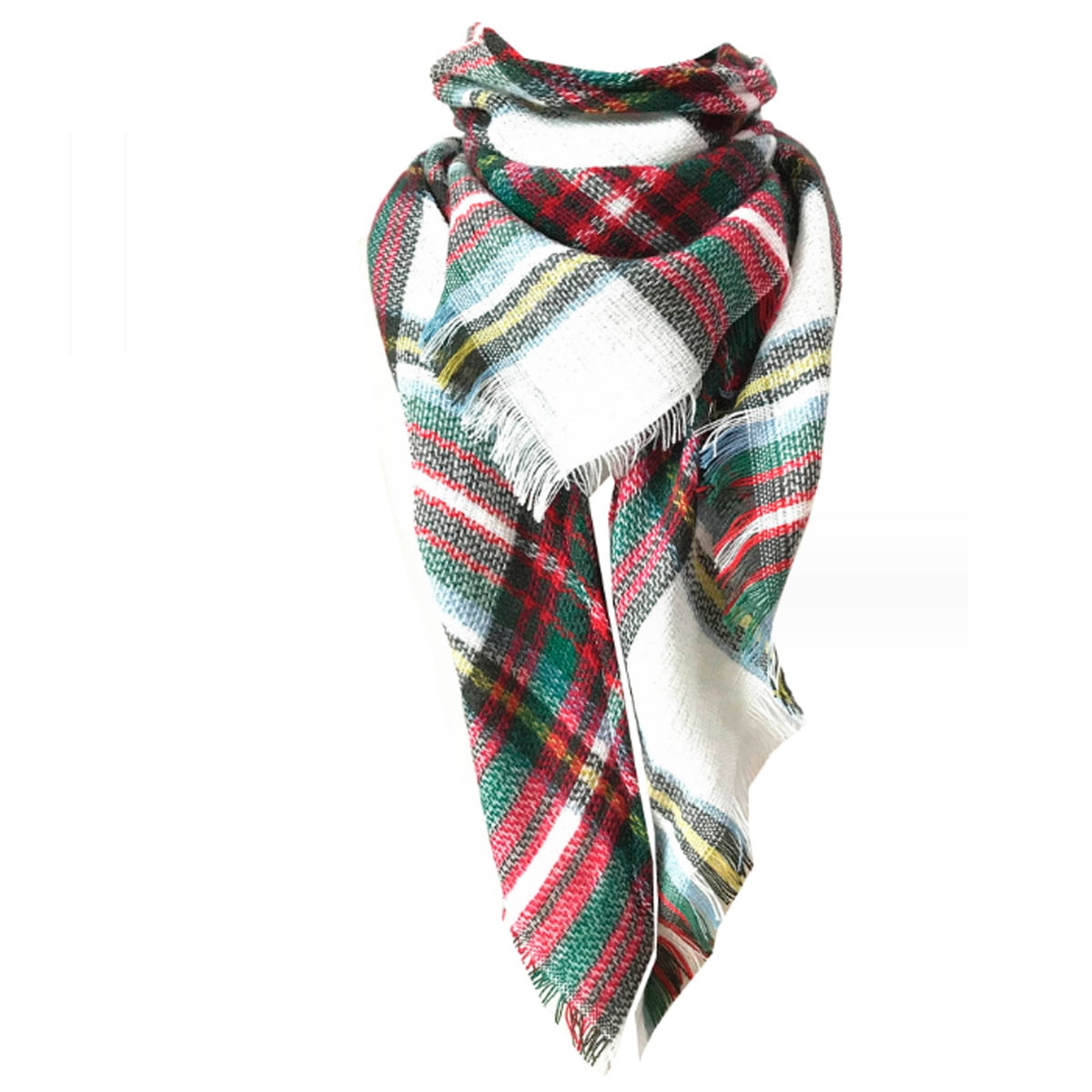 Click here for Leining Womens Fall Winter Plaid Triangle Scarf Sc... prices