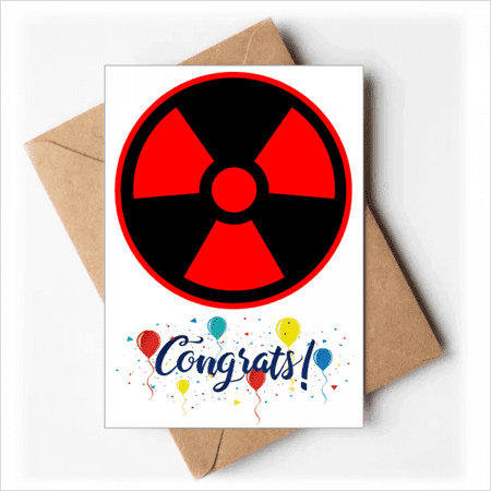 Red Dangerous Checal Toxic Radiation Symbol Wedding Cards ...