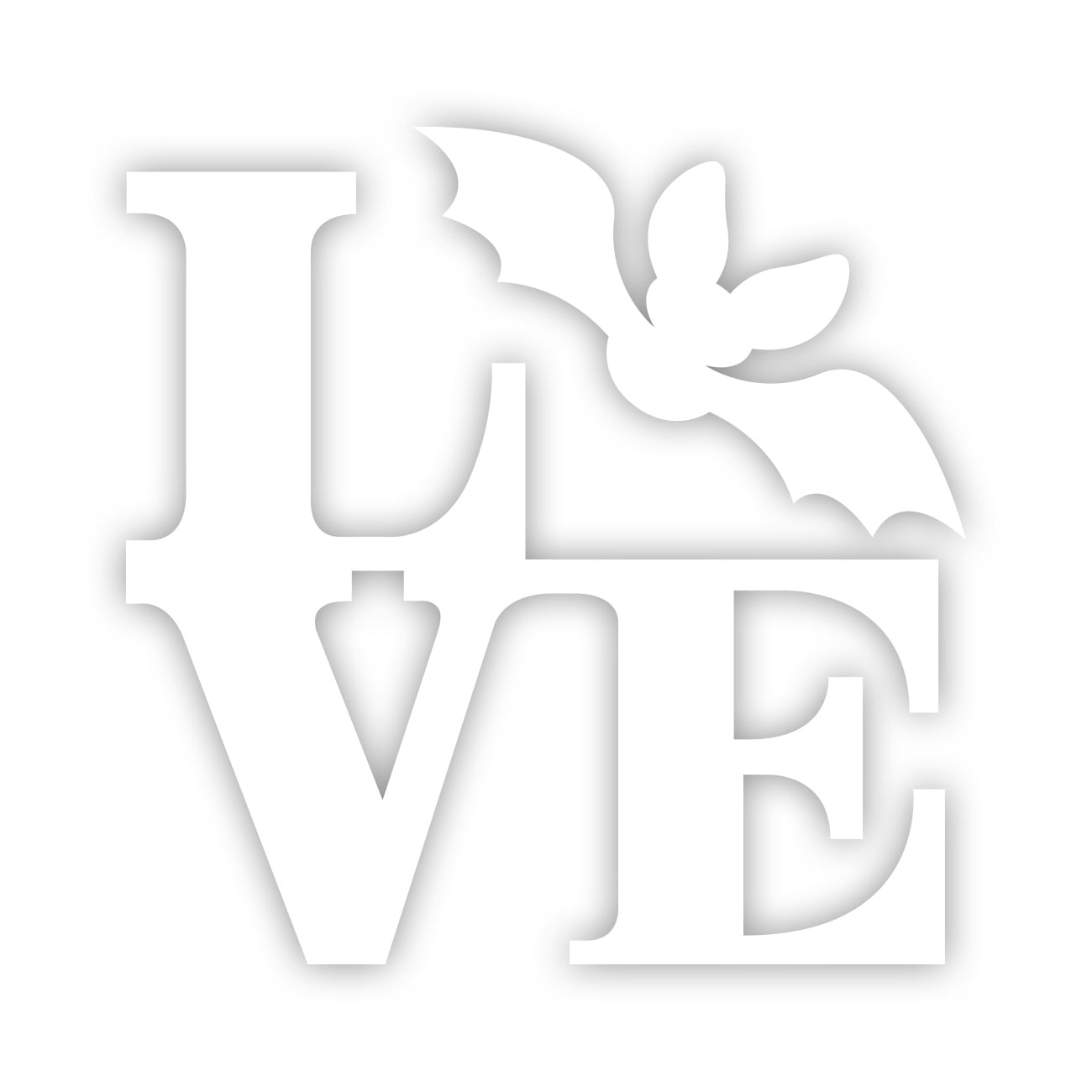Love Bats Sticker Decal Die Cut - Self Adhesive Vinyl - Weatherproof ...