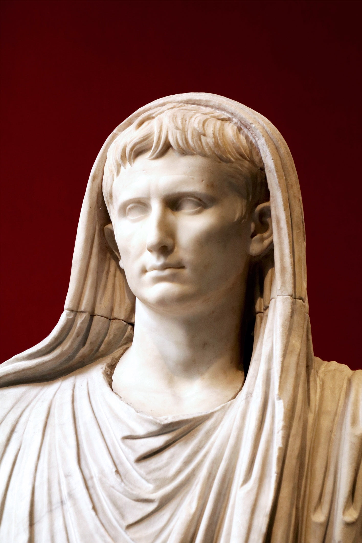 24x36 gallery poster, Head of Augustus Octavian as pontifex maximus ...
