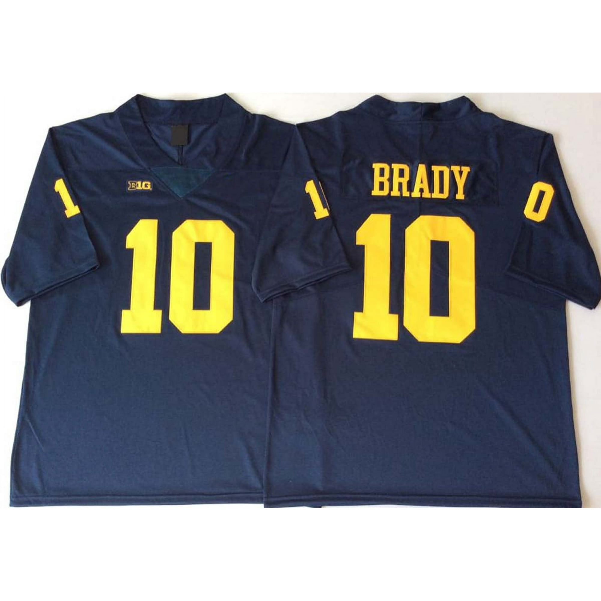 Click here for Mens Michigan Wolverines Blue #10 Brady College Fo... prices