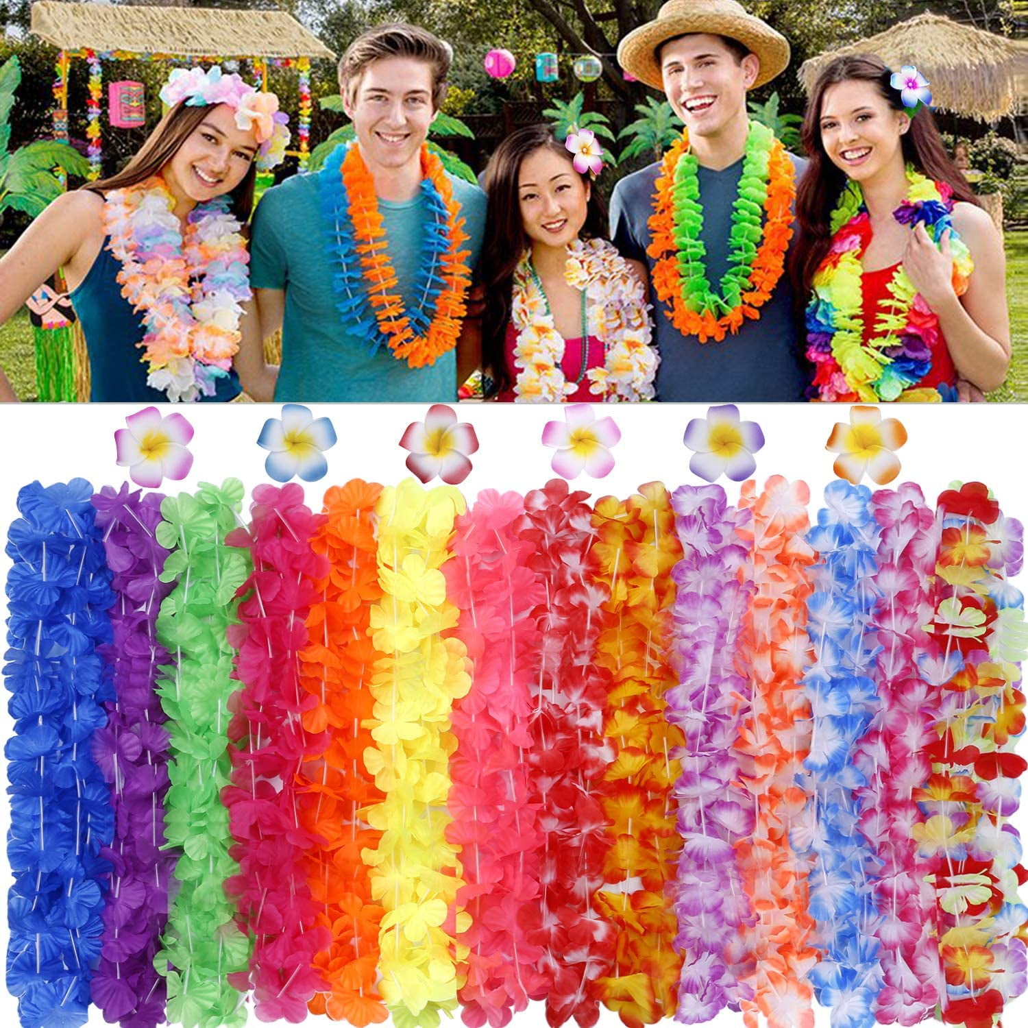 Click here for Damaie Hawaiian Leis party Favors Supplies  24pcs... prices