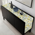 Table Runner Blue Flowers Decorative Dining Table Runner Summer Lemon ...