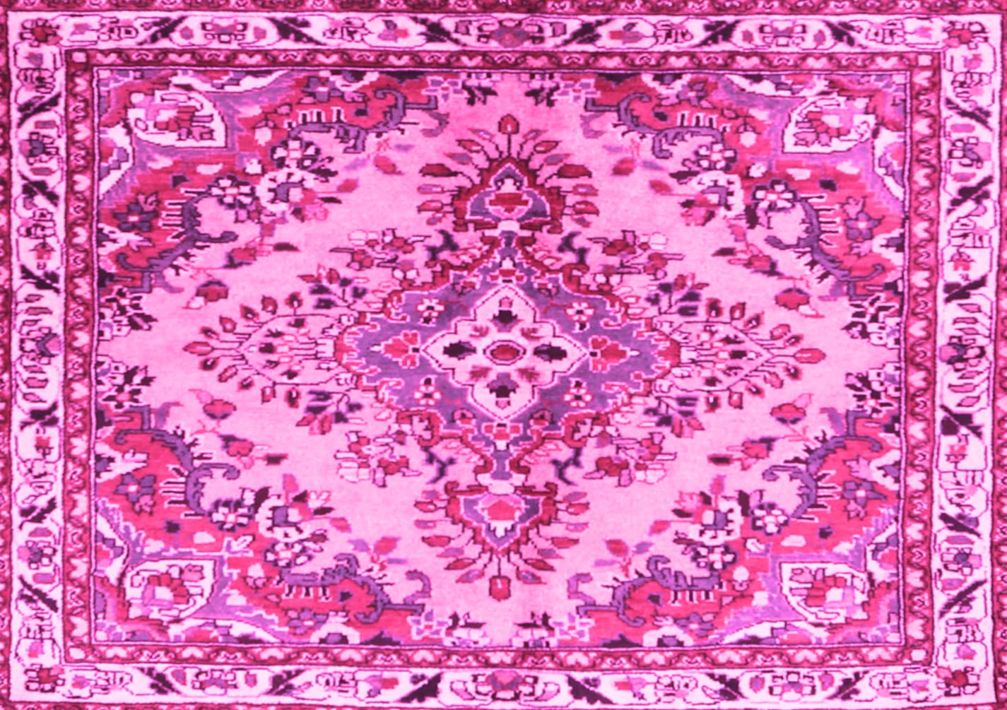 Ahgly Company Indoor Rectangle Persian Pink Traditional Area Rugs, 3' x ...