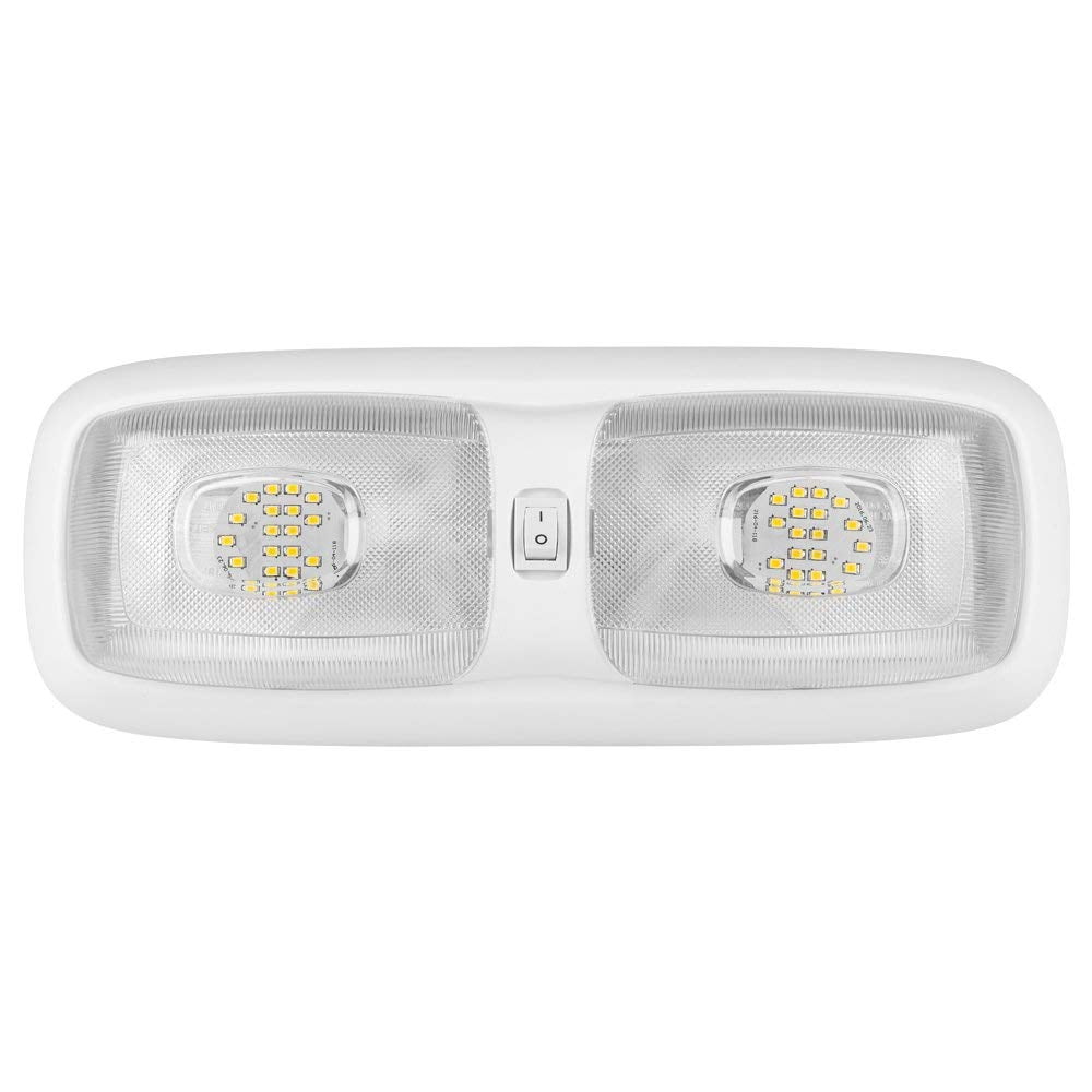 Lumitronics LED Euro Style RV Ceiling Dome Light - Double - White ...