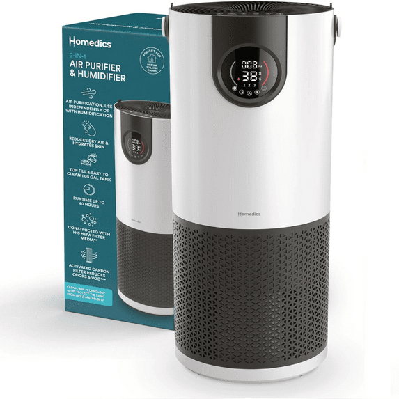 Restored Homedics AP-H400 2-in-1 Cool Mist Humidifier & Air Purifier ...