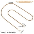 2Pcs 2 Colors Purse Chains Iron Snake Chain Bag Straps with Zinc Alloy ...