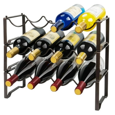 Sorbus 3-Tier Stackable Round Classic Style Wine Racks for Bottles ...