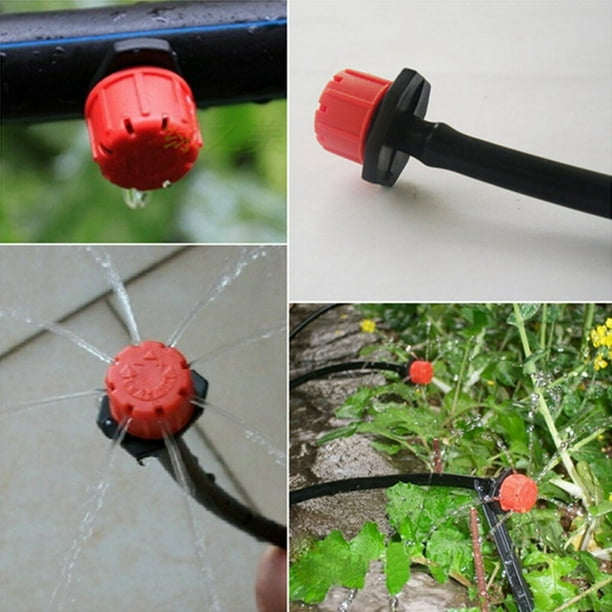 ziyahi 100pcs Plastic Adjustable Emitter Dripper Micro Drip Irrigation ...