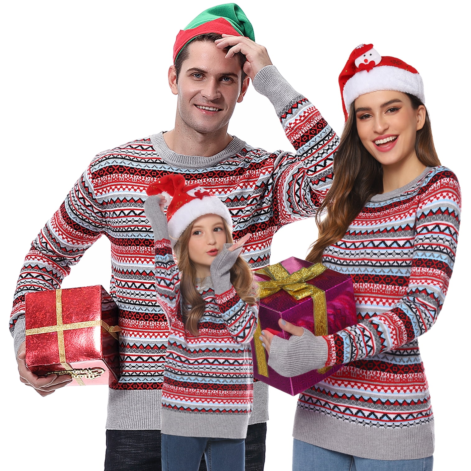Purcoar Family Matching Sweaters Stripe Knitting Pullover - Walmart.com