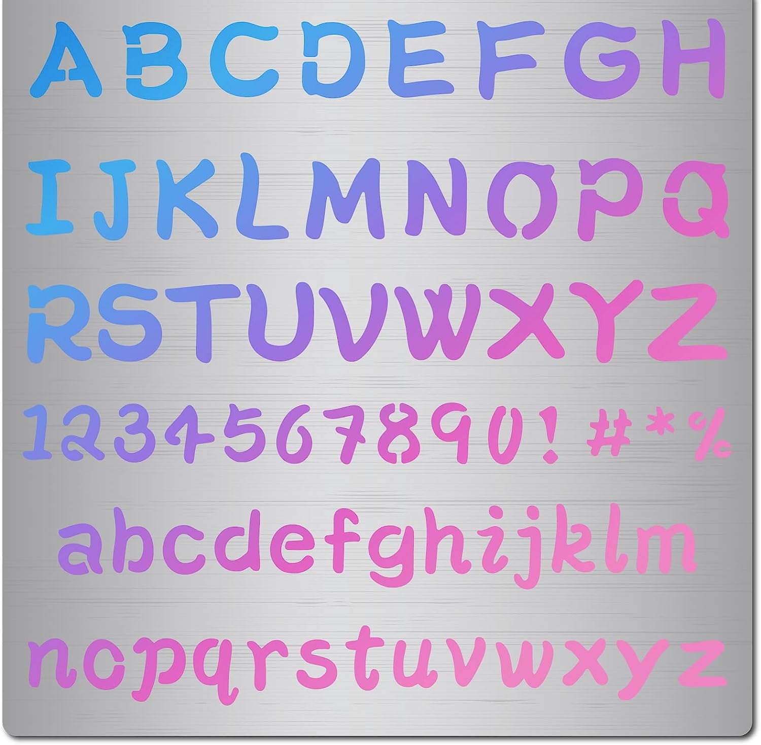 6.3 Alphabet Lettering Stencils Stainless Steel Number Punctuation ...