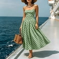asdoklhq Wedding Guest Dresses for Women Holiday Polka Neck Sleeveless ...