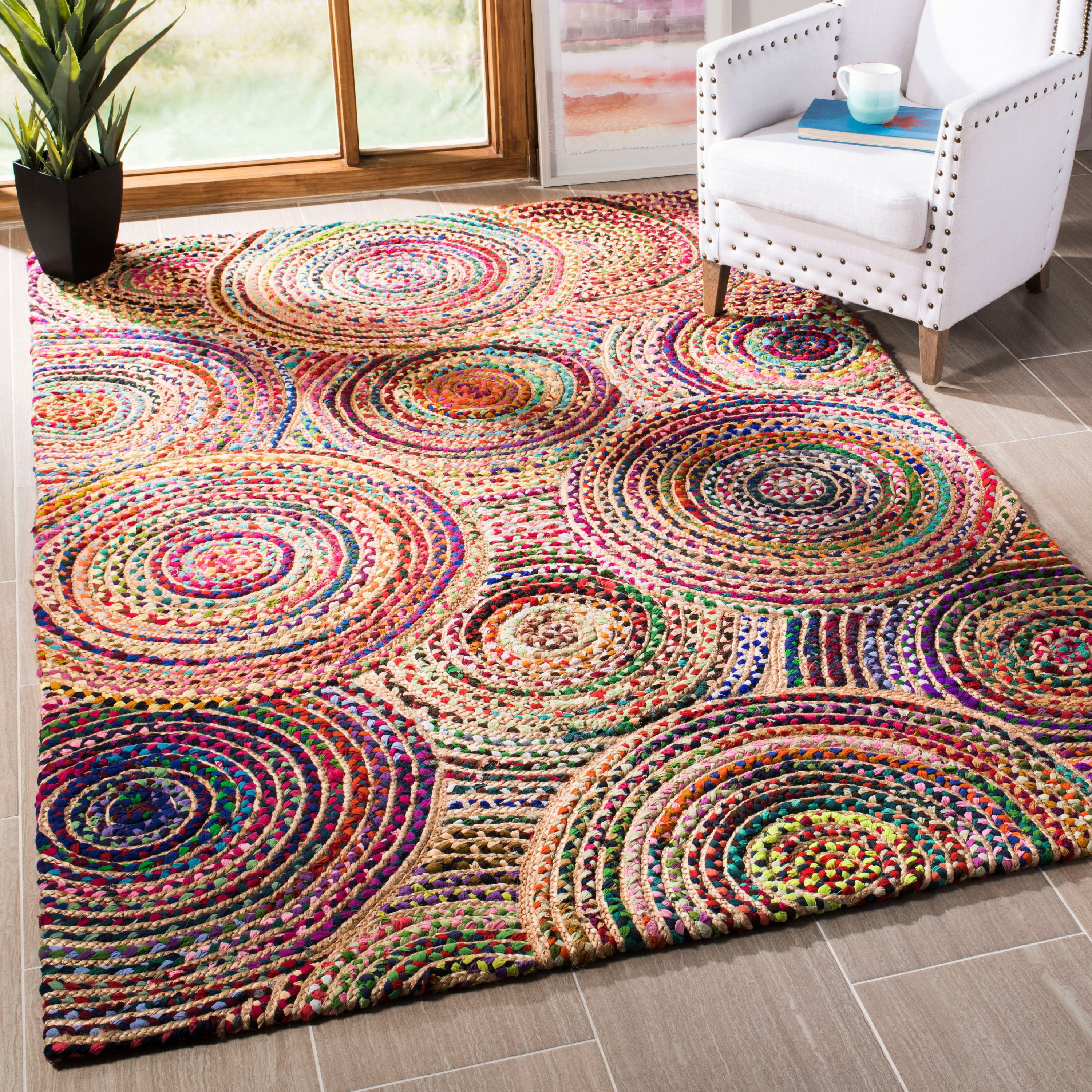 Safavieh Cape Cod Leighton Geometric Circles Area Rug or Runner ...