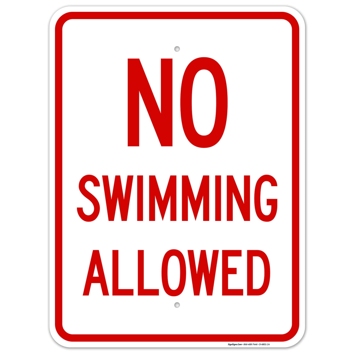 No Swimming Allowed Sign, Pool Sign, - Walmart.com