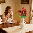 Njoeus Artificial Mini Tulip Silk Flower Wedding Flower Arrangement ...