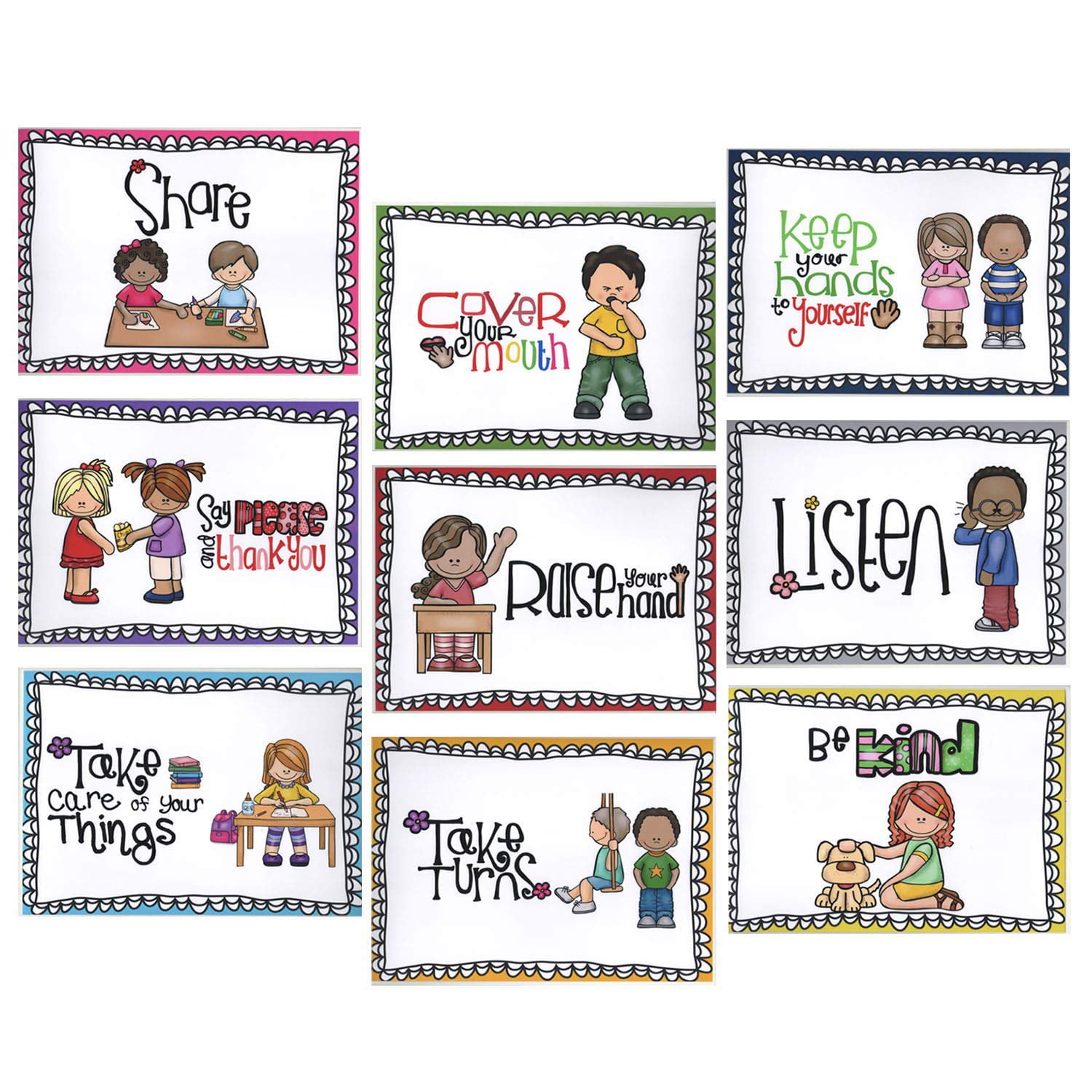 Educational Classroom Rules Posters for Preschool Bahrain | Ubuy