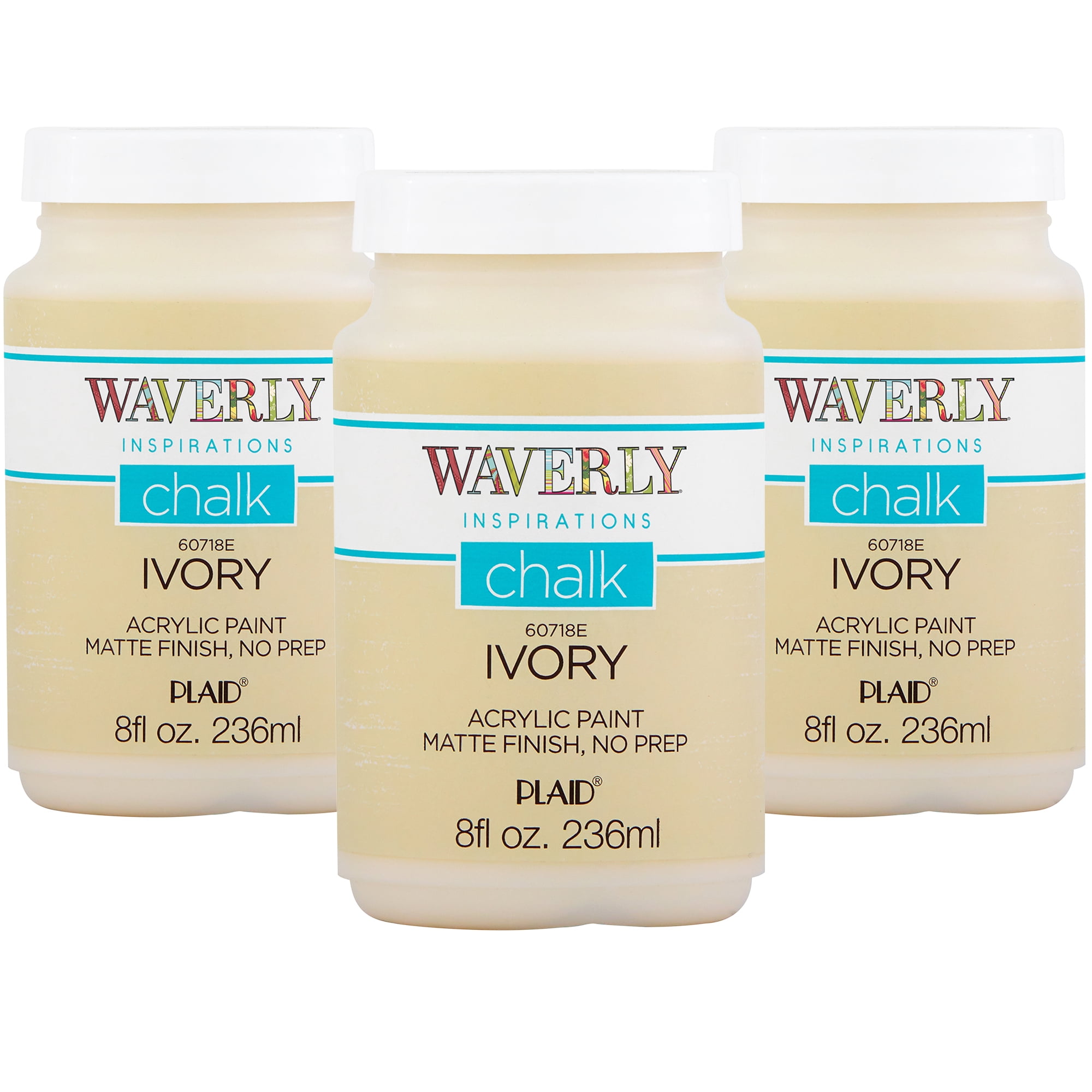 Waverly Inspirations Acrylic Chalk Paint Kit, Ivory, Set of 3, 8 fl oz ...