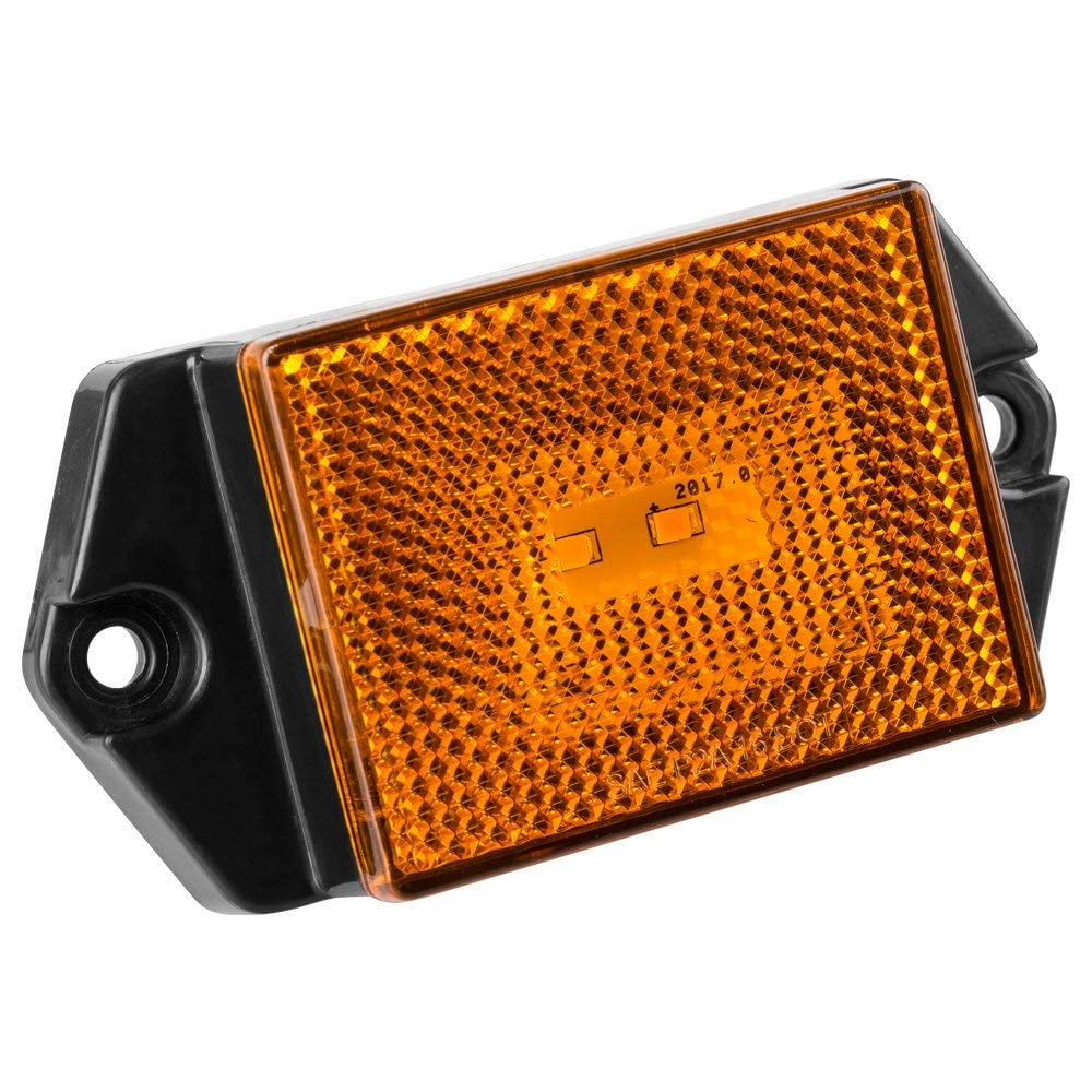 Lumitronics Reflector/Clearance LED Marker Light w/ Ear Mount - Amber ...