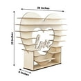 Efavormart 26" Heart Shaped 8-Layer Double Sided Wooden Dessert Display ...