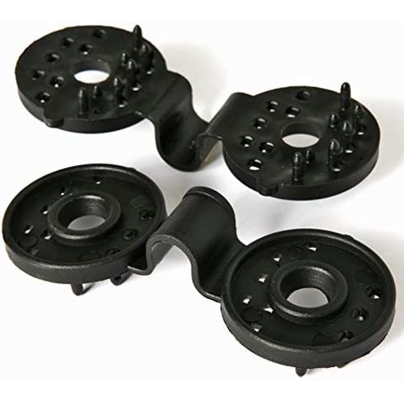 HEIBIN Set of 10 black clip-on eyelets - Ideal for mounting your garden ...