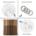 66x72 Inch Shower Curtains for Bathroom, Brown Metal Hole Fabric Bath ...