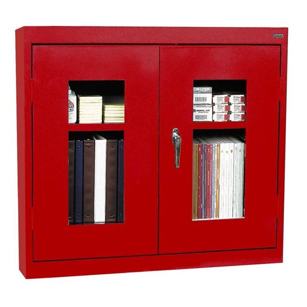 See-Thru Clearview Wall Storage Cabinet (Small - Red) - Walmart.com ...