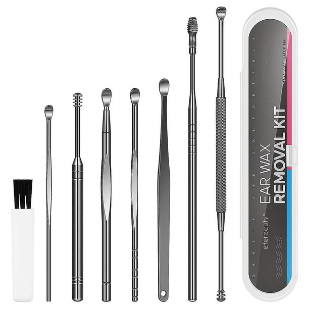 Etereauty 8pcs Ear Wax Removal Kit Ear Cleansing Tool Multi-functional ...