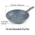 Cook N Home 12-Inch Ultra Granite Nonstick Skillet Fry Pan, Black/White ...
