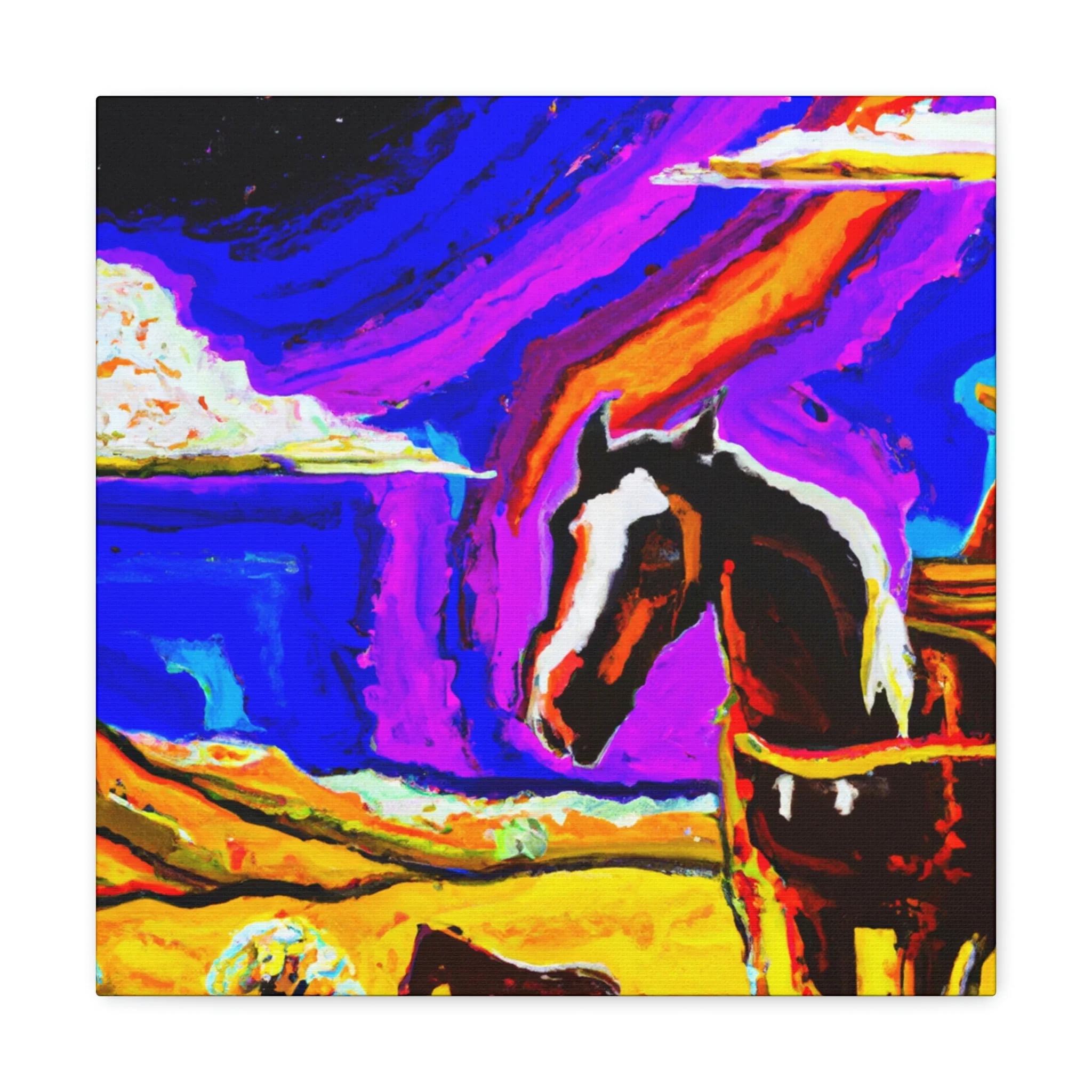 Stagecoach In Motion - Canvas - Walmart.com