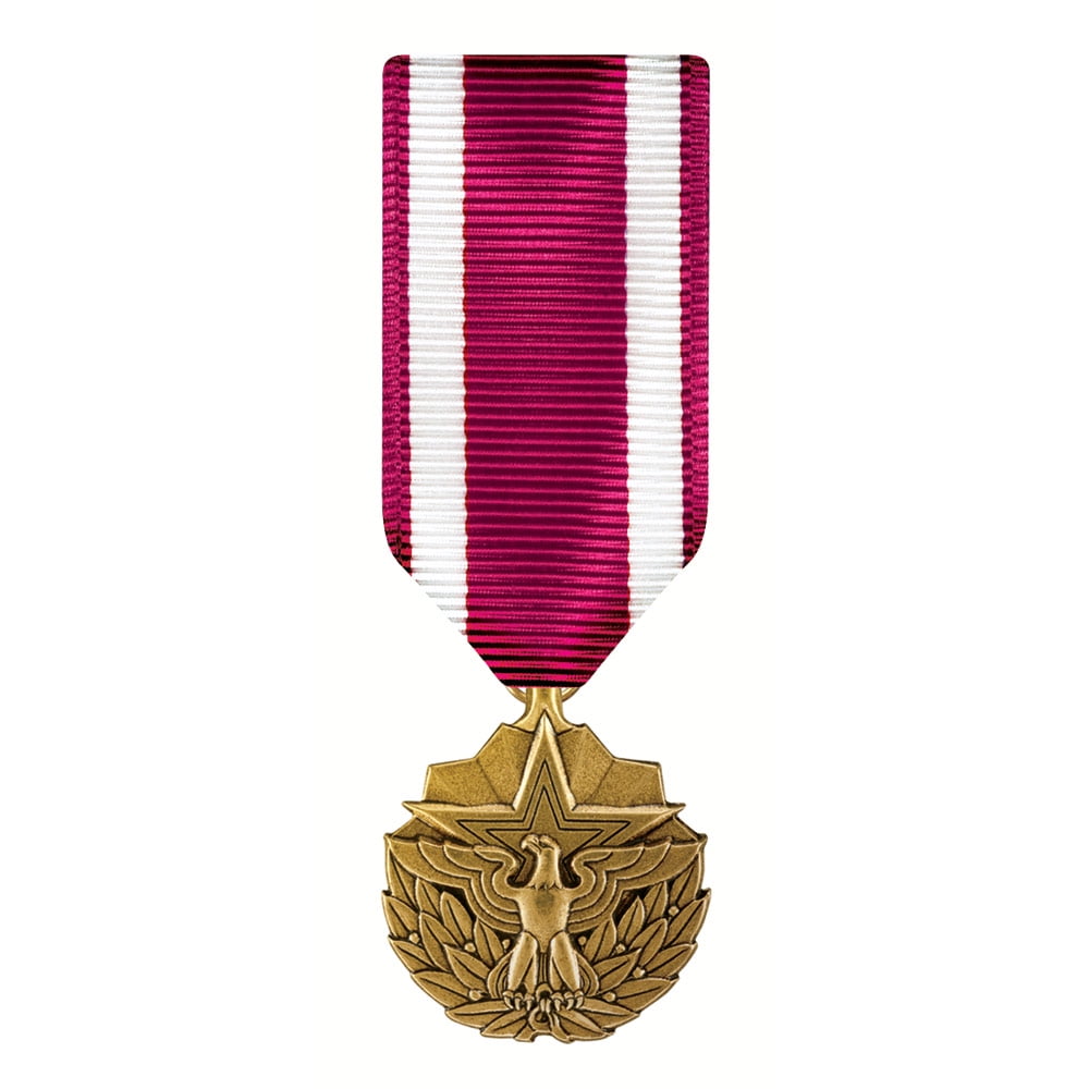 Red/White Silk/Acrylic blend Miniature Meritorious Service Medal ...