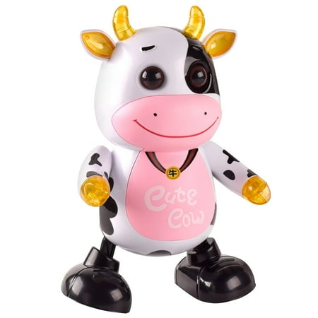 Dvkptbk Dancing Cow Robot Toy With Light And Sound Guide Baby Crawling ...