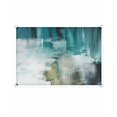 Abstract Art Sun Shade Sail 6.5'X10' Turquoise White Paint Texture ...