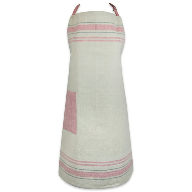 DII Red French Stripe Chef Apron, 32x28", 100% Cotton - Walmart.com