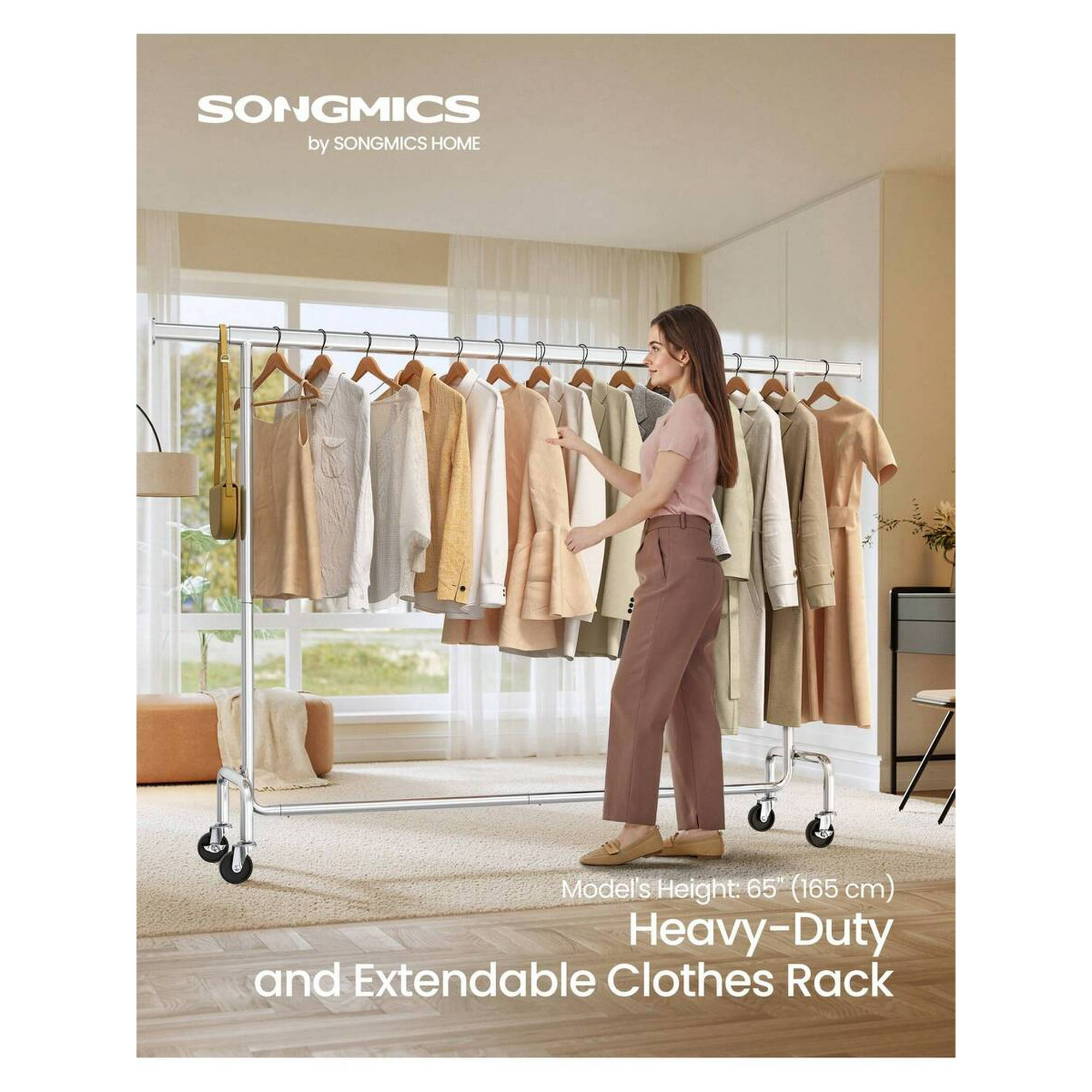 Click here for Nobrand Songmics Clothes Rack With Wheels  Heavy-D... prices