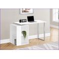 Desks, 55” Modern Computer Desk with Left/Right Storage Shelves, White ...