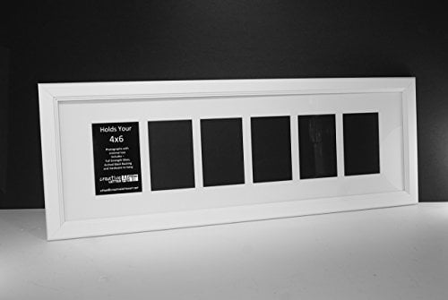 Creative Letter Art - 6 Opening 4x6 Picture Frame with 10x32 White Mat ...