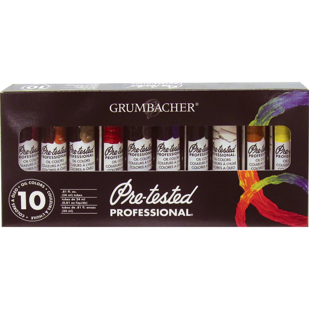 Grumbacher Pre-Tested Oil Color Set, 10-Colors - Walmart.com - Walmart.com
