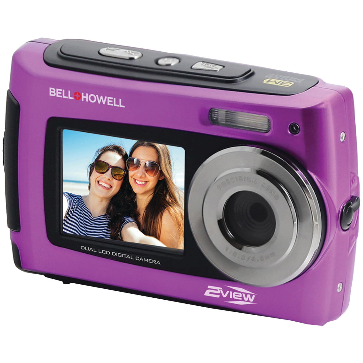 Bell+howell 2view18-p 2view18 Dual-screen Waterproof Hd Camera (purple ...