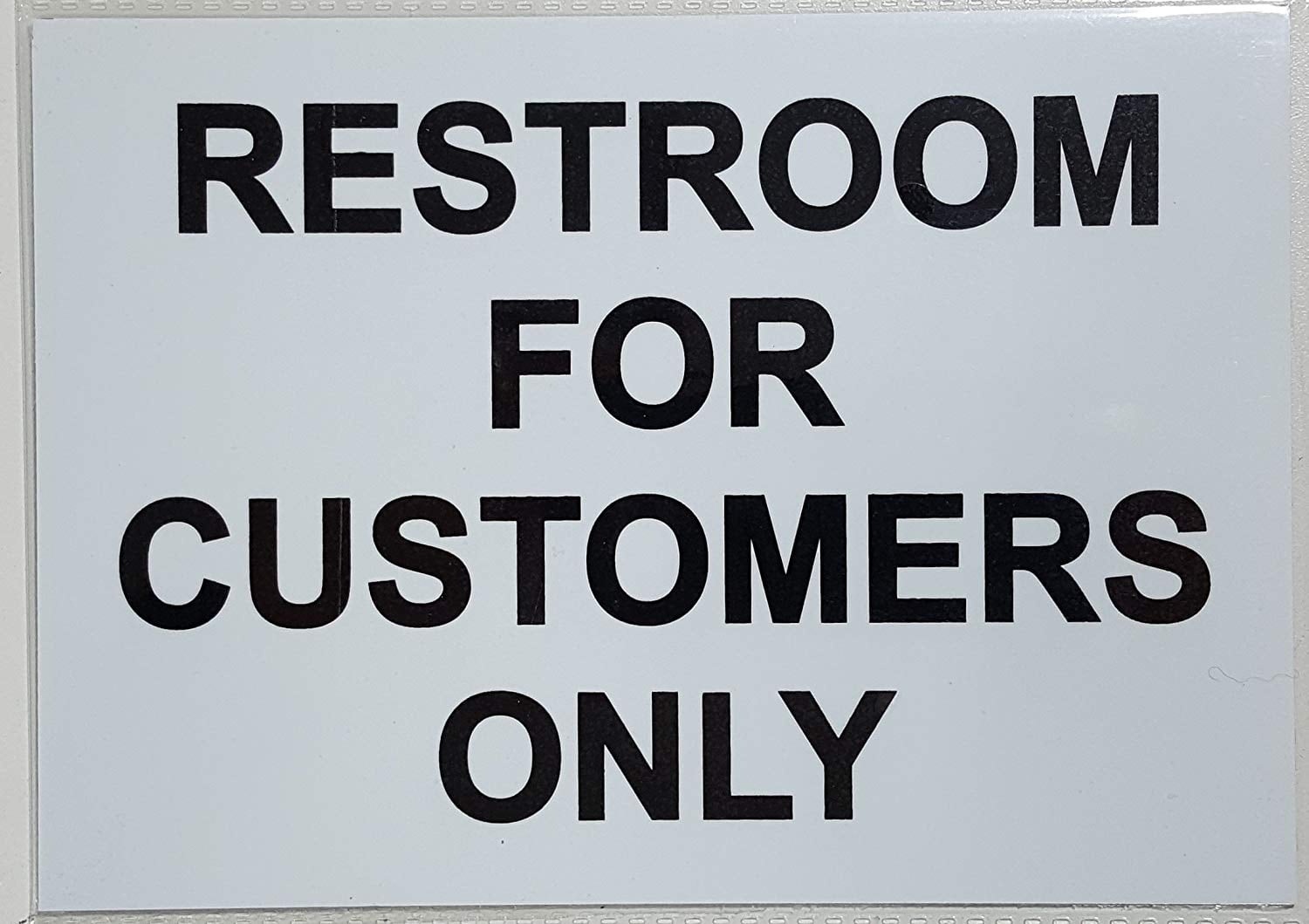 RESTROOM FOR CUSTOMER ONLY SIGN ( aluminium, White , 5 X 7 inch, double ...