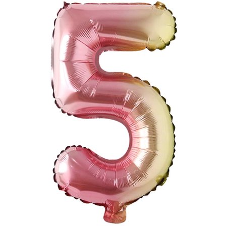 16 inch Gradient Rainbow Letter Number Balloons Unicorn Party foil ...