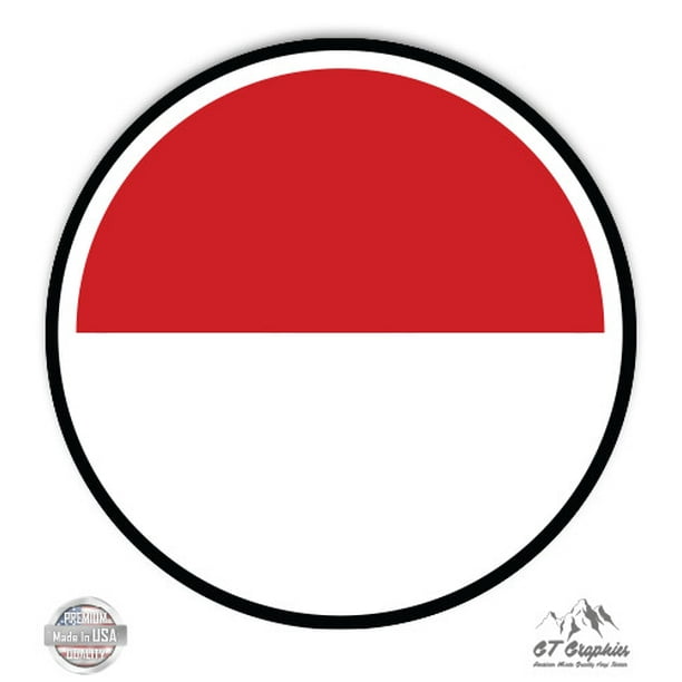 Indonesia Flag - 5" Vinyl Sticker - For Car Laptop I-Pad - Waterproof ...