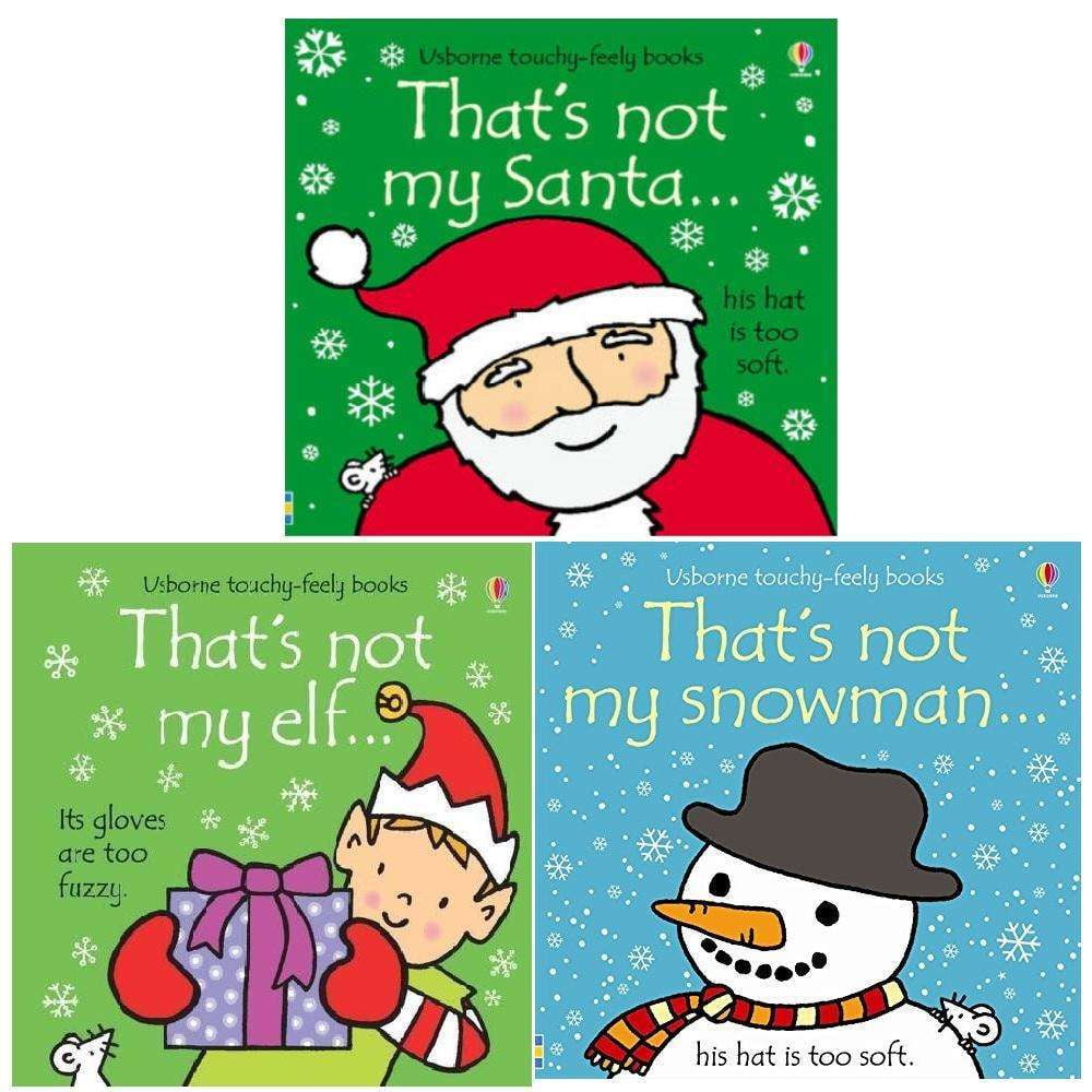 Thats Not My Christmas Collection 3 Books Set Touchy-Feely Santa, Elf ...