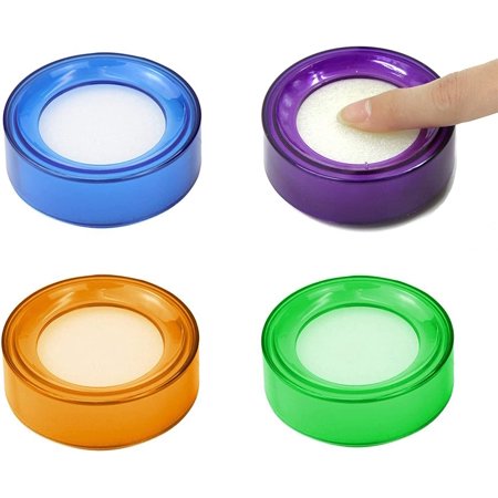 Finger moistener Counting finger moistener Plastic round case Sponge ...
